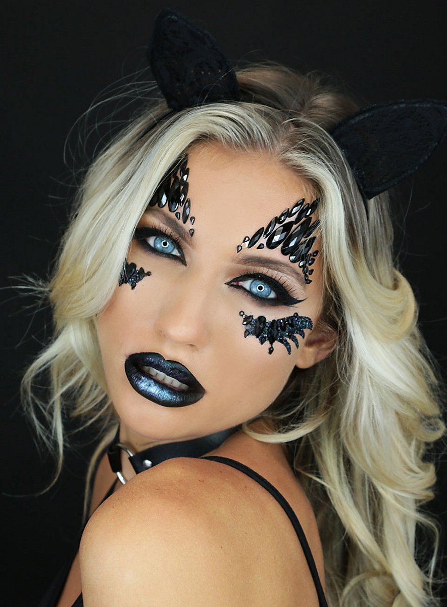 Catwoman Face Jewels Face Jewelry - maskworld.com