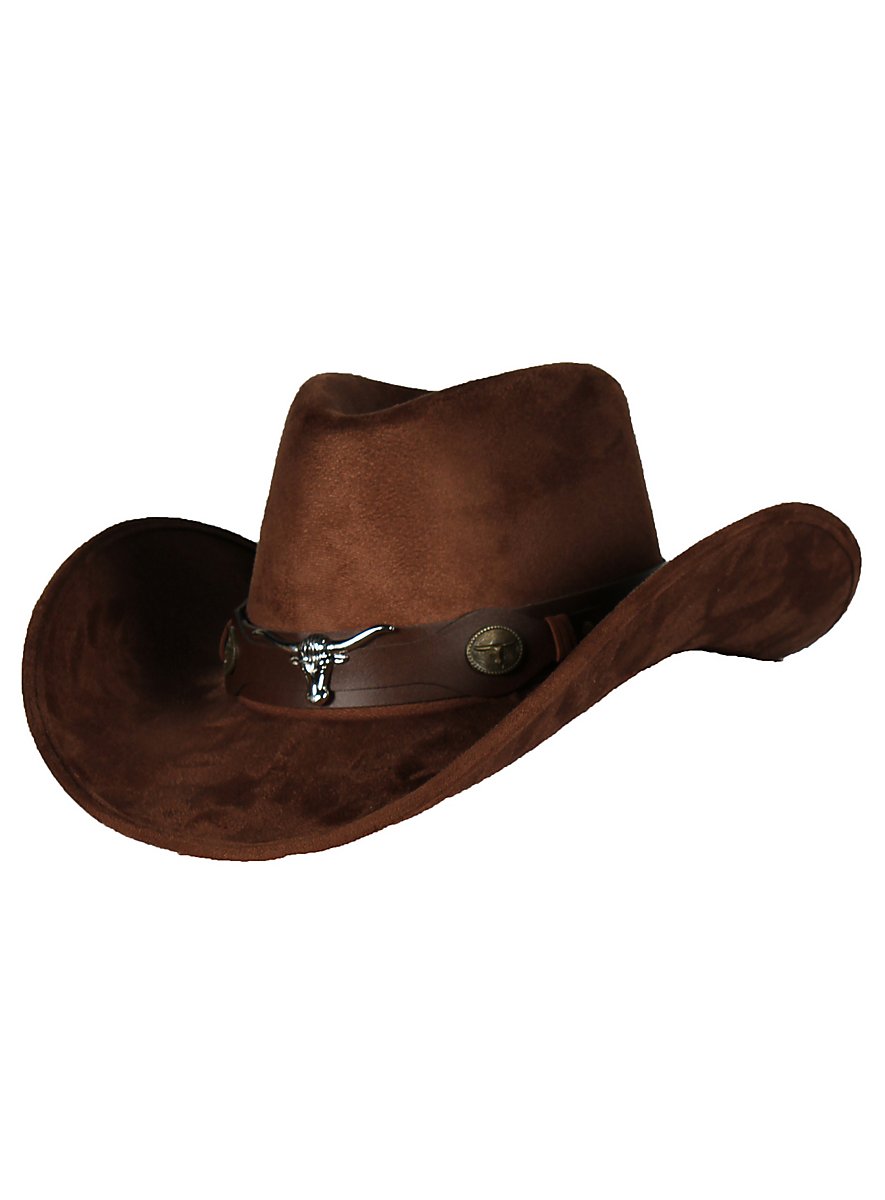 Chapeau western « Baron des bovins » marron - maskworld.com