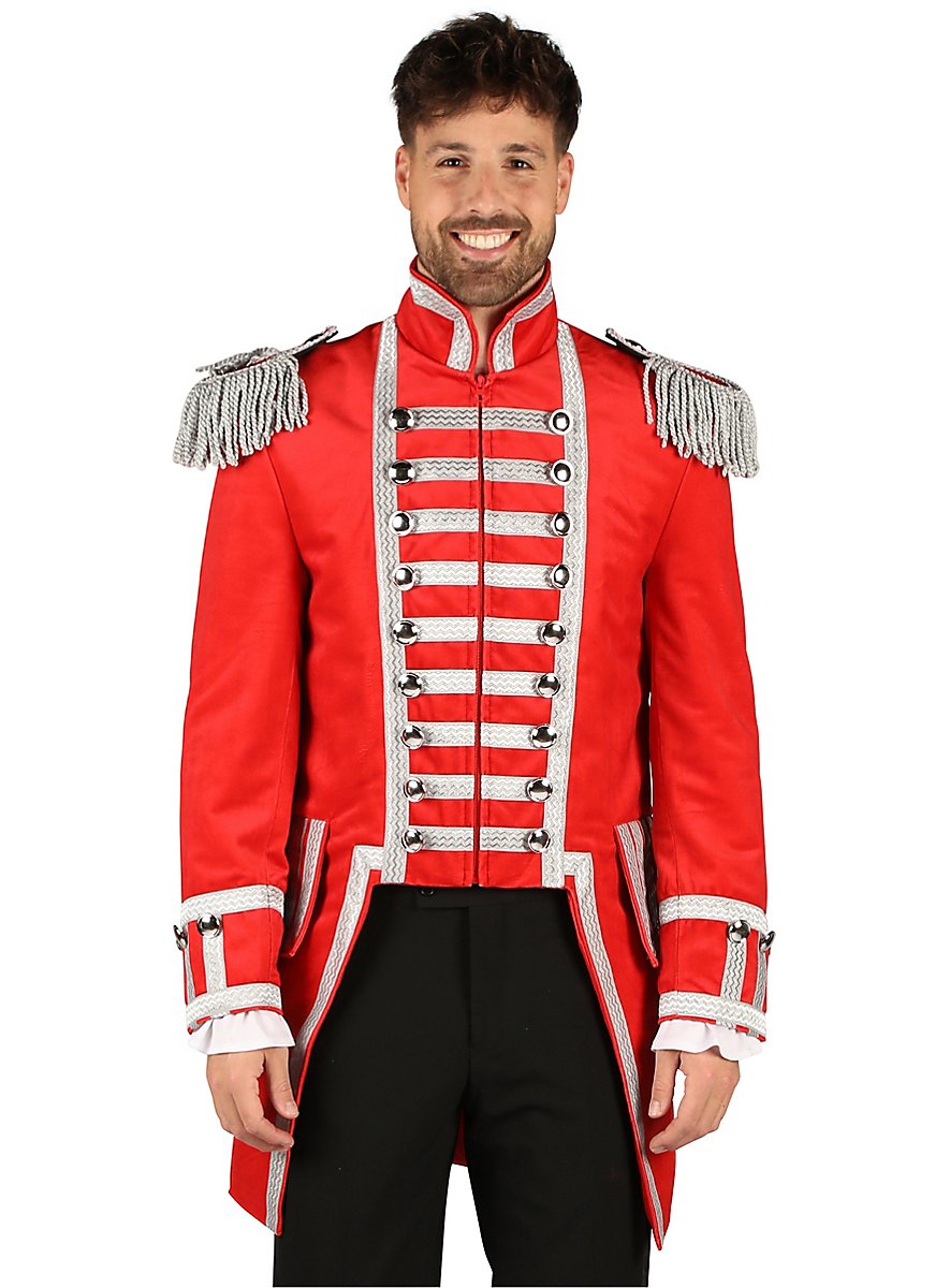 Chaqueta de guardia para hombre rojo-plata - maskworld.com