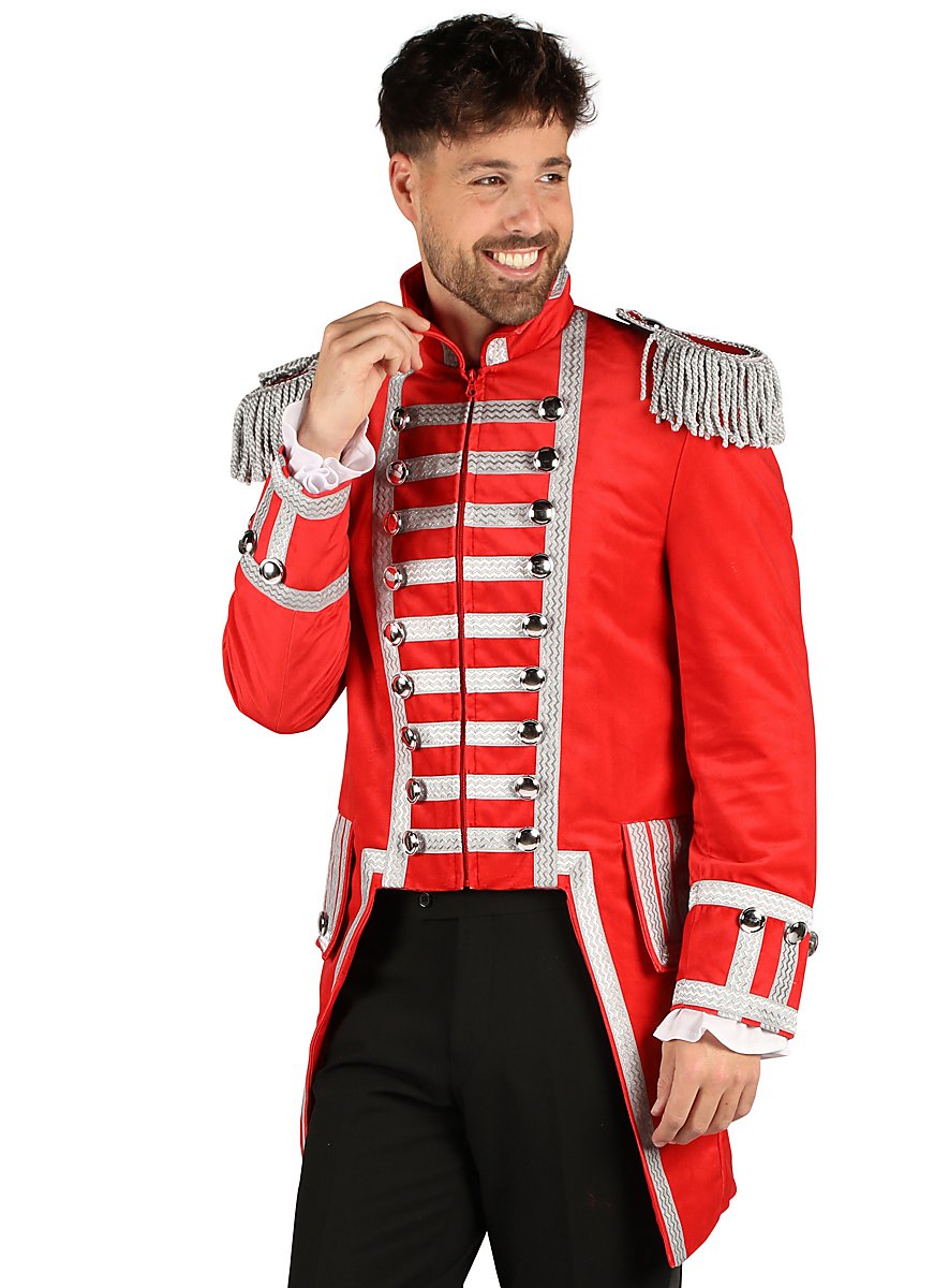 Chaqueta de guardia para hombre rojo-plata - maskworld.com