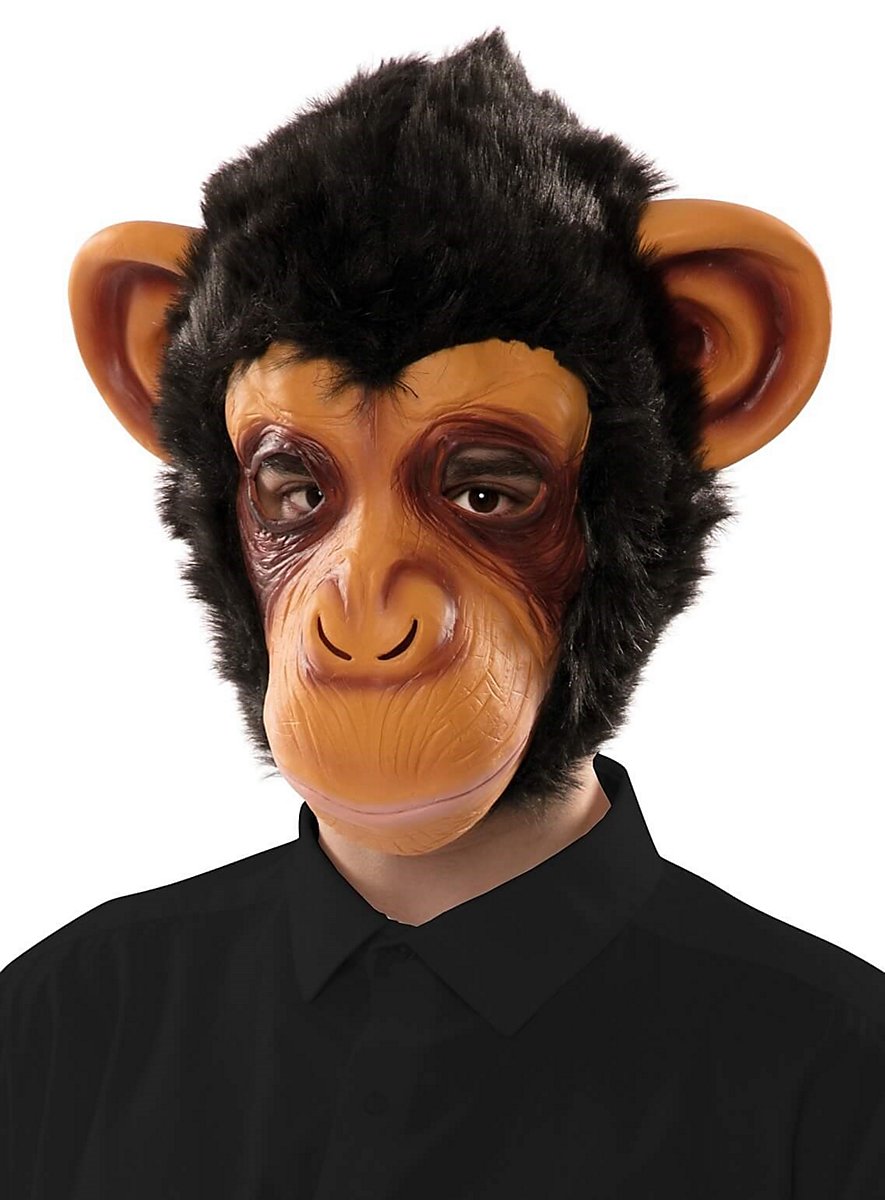 Chimpanzee rubber mask for adults - maskworld.com