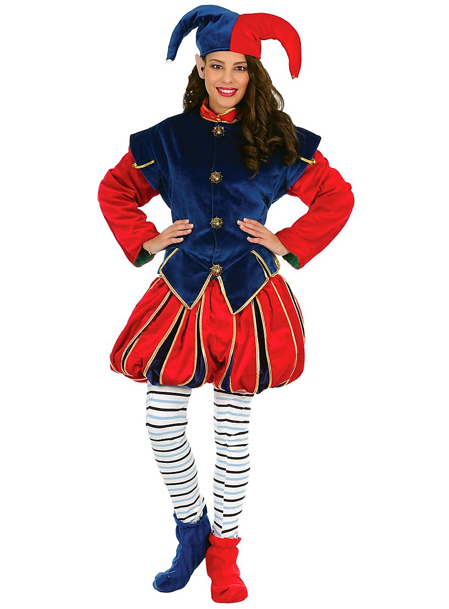 Christmas elf costume blue-red - maskworld.com