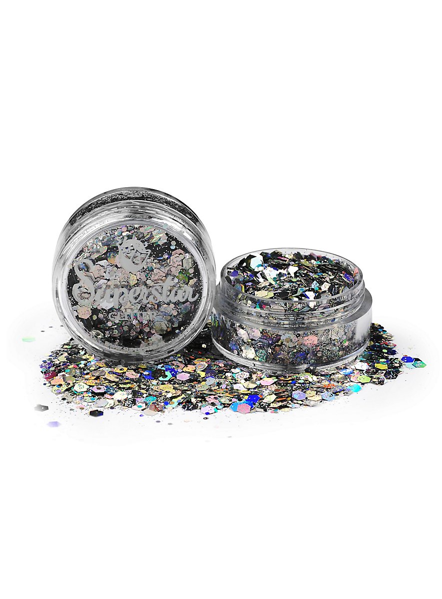 Coarse glitter laser silver 8 ml - maskworld.com