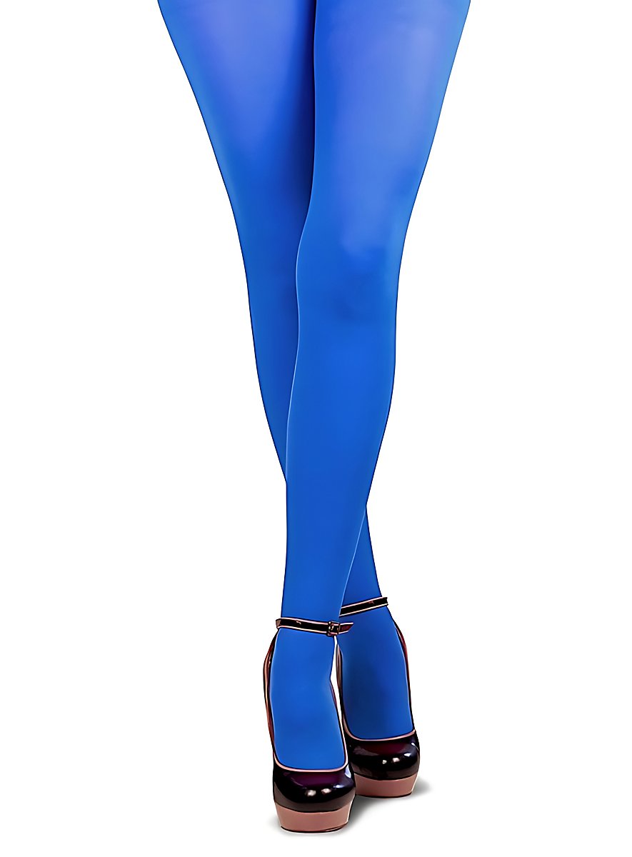 Collants opaques bleus - maskworld.com