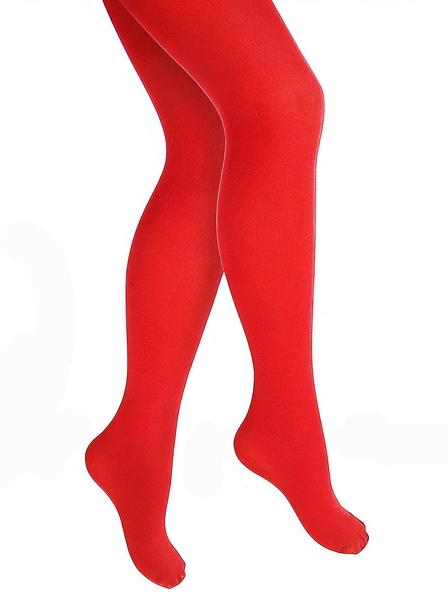 Collants opaques pour enfants, rouge - maskworld.com