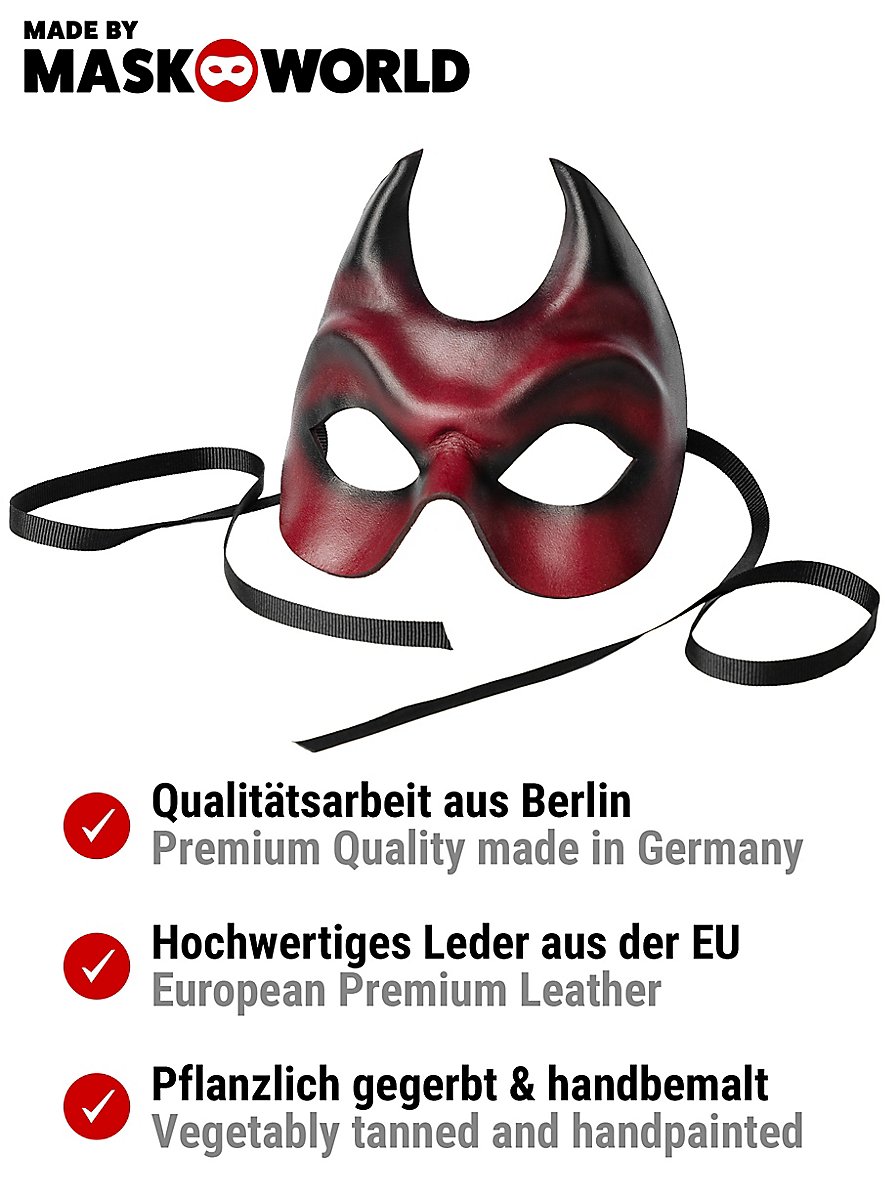 Colombina Diavolo: máscara veneciana de cuero con forma de diablo ...