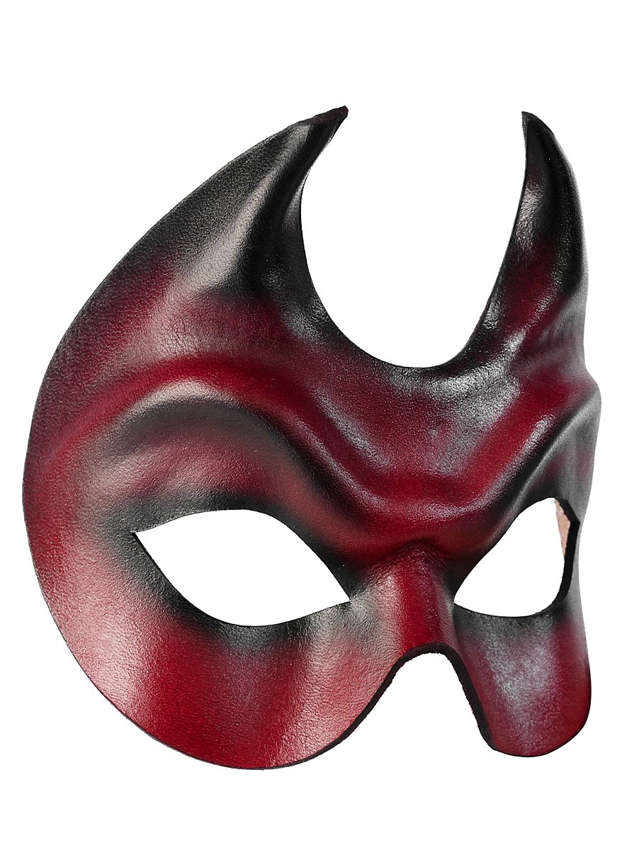 Colombina Diavolo Venetian devil mask made of leather - maskworld.com