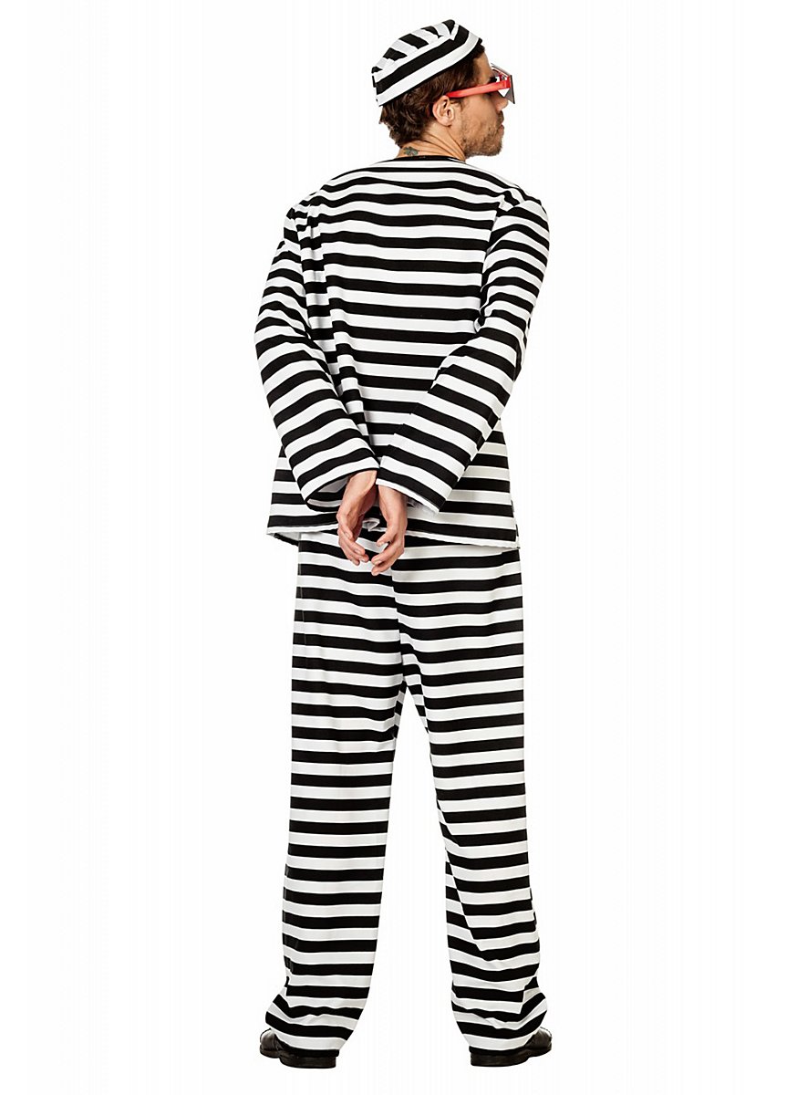 Convict costume striped - maskworld.com