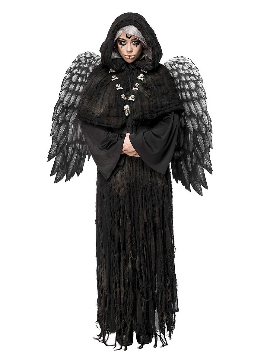 Costume da angelo nero per donna - maskworld.com