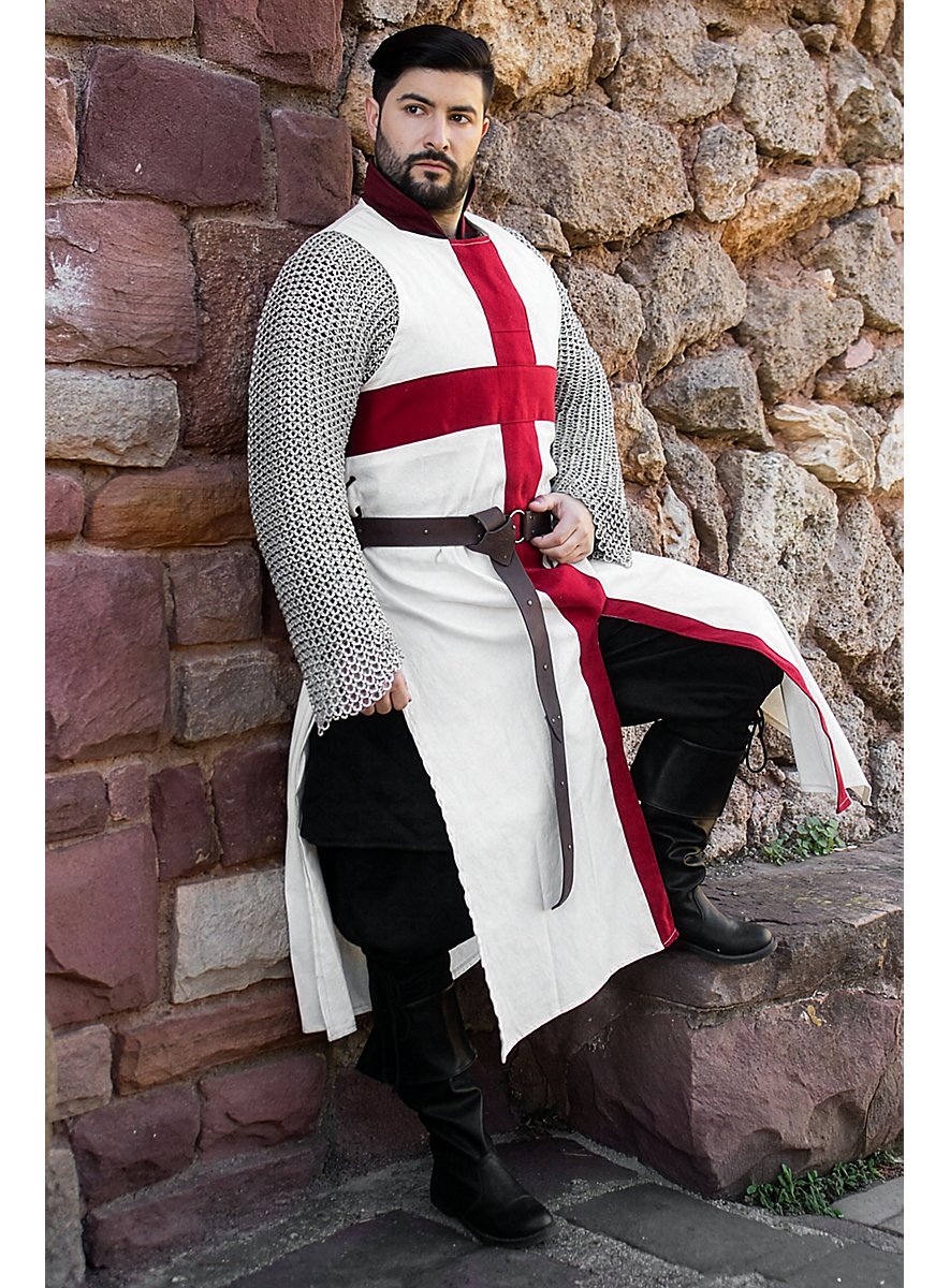 Cotta d'armi con croce rossa dei Templari - André - maskworld.com