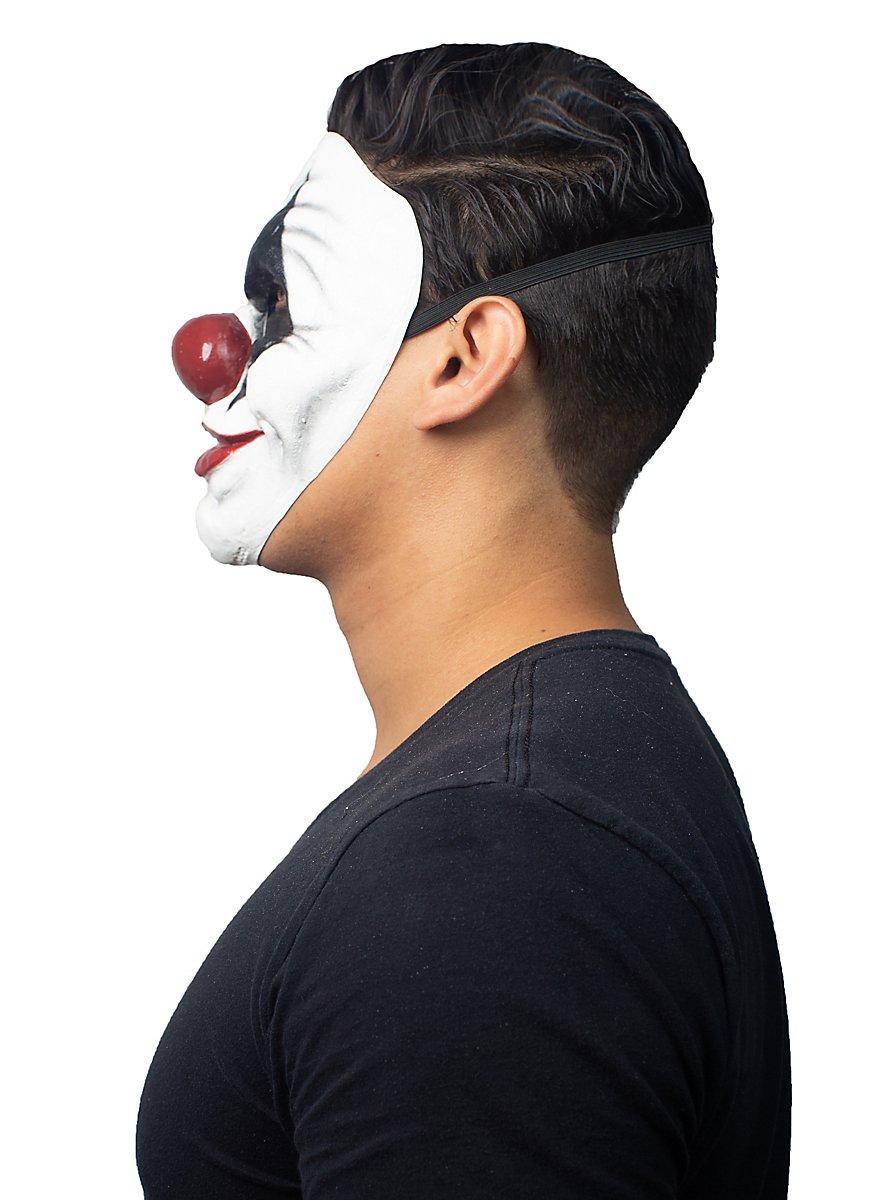 Dark Horror Clown Half Mask - maskworld.com
