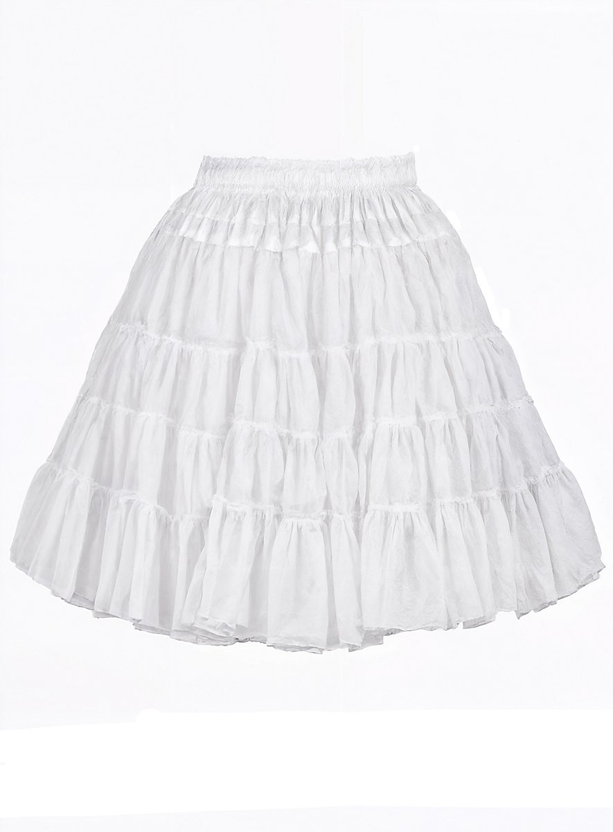 Deluxe White Petticoat, 2 Layers - maskworld.com