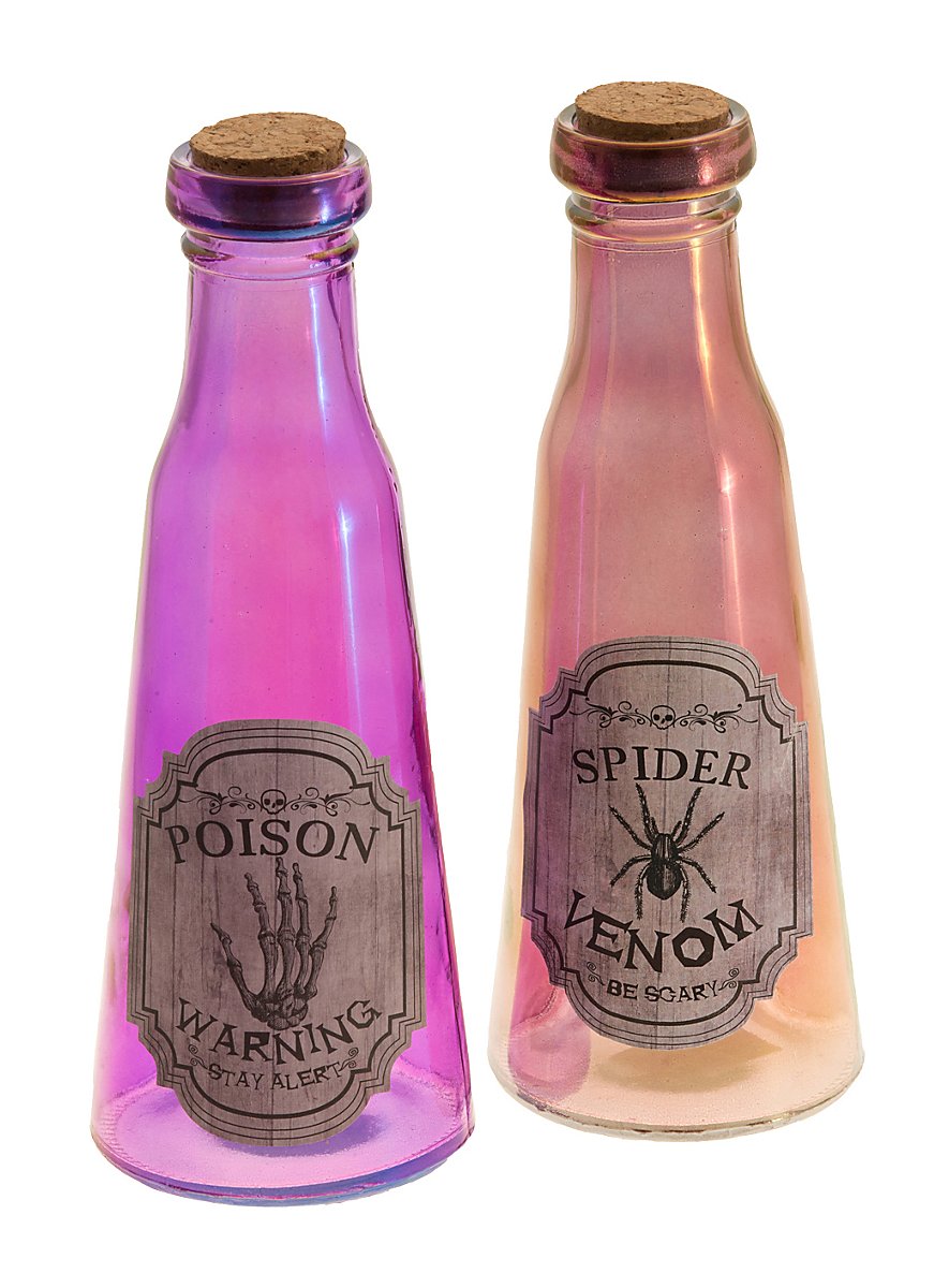 Deux flacons de poison Décoration d'Halloween - maskworld.com