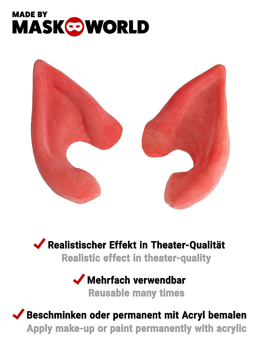 Devil Ears Latex Prosthetic - maskworld.com