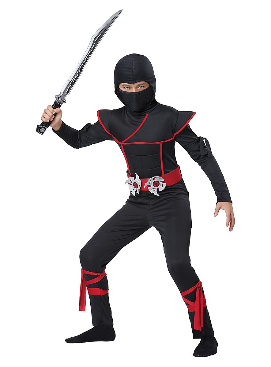 Disfraz De Ninja Fighter Para Niños Negro - maskworld.com
