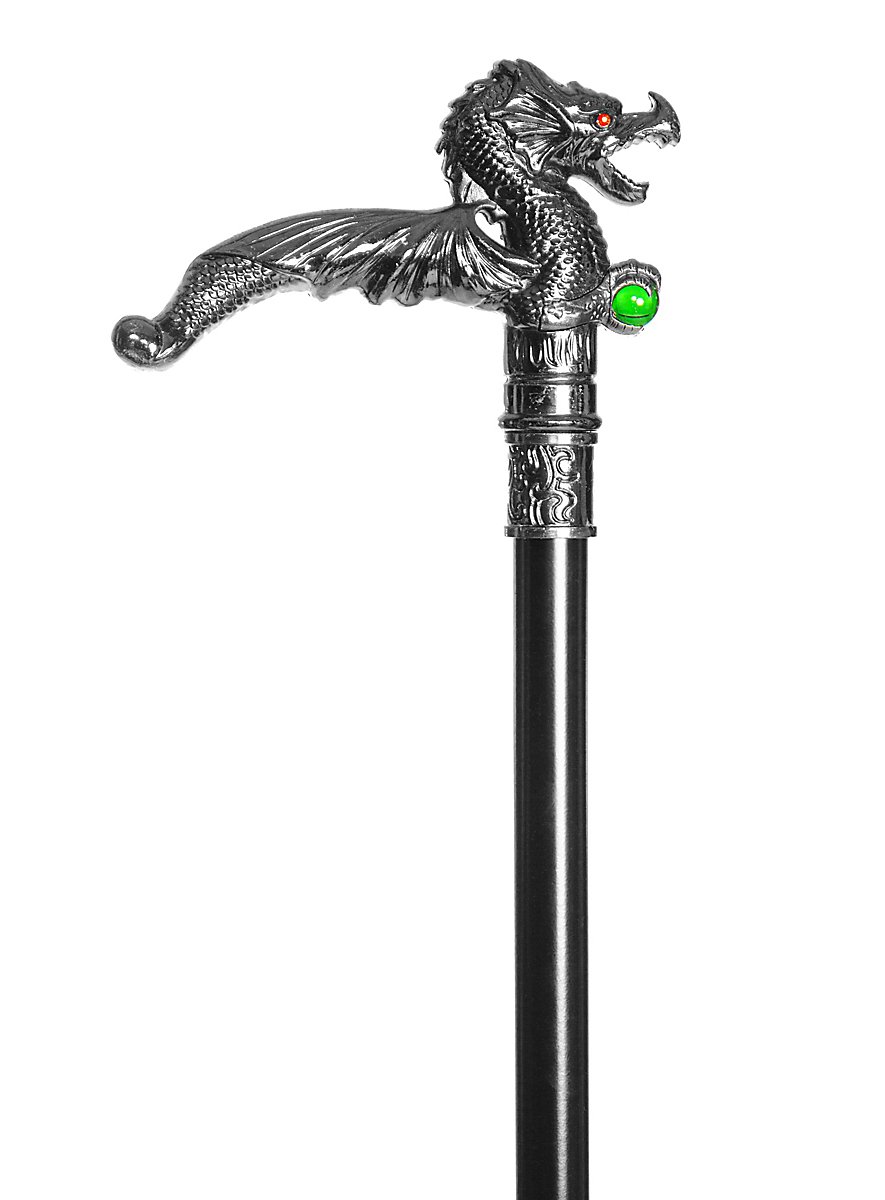 Dragon crystal walking stick - maskworld.com