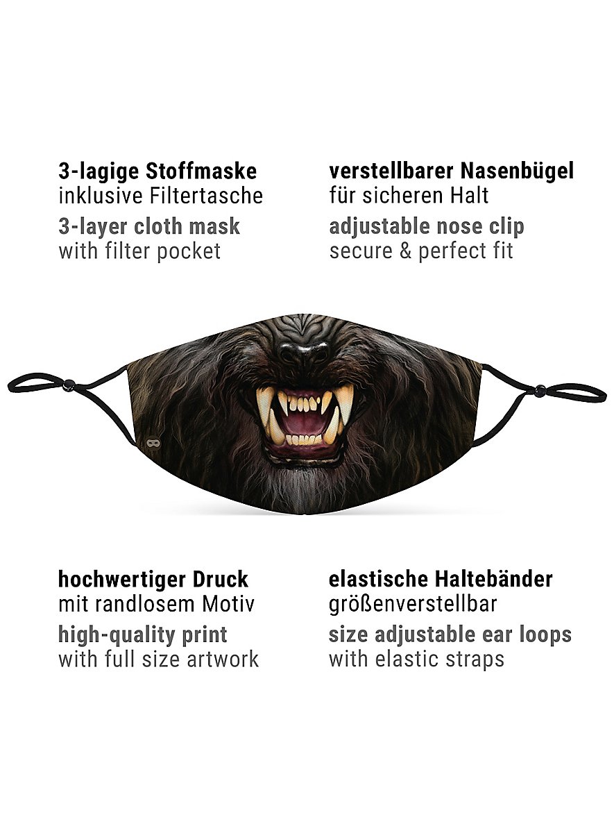 Fabric mask werewolf - maskworld.com