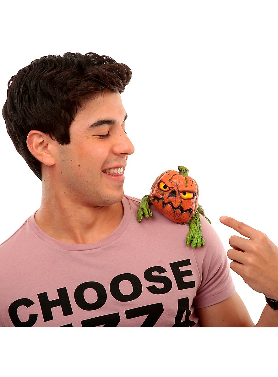 Figura di zucca spaventosa da spalla - maskworld.com