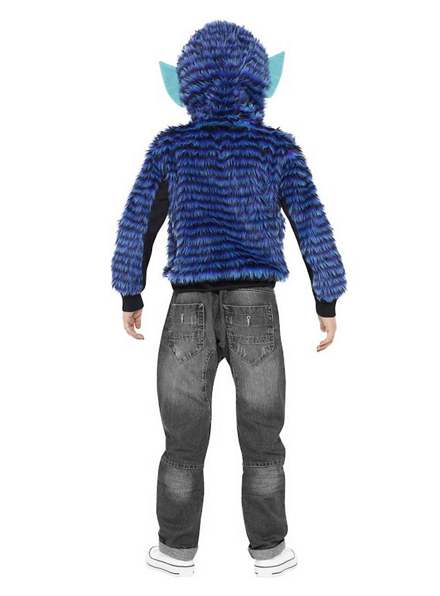 Fluffy monster hooded jacket for children - maskworld.com