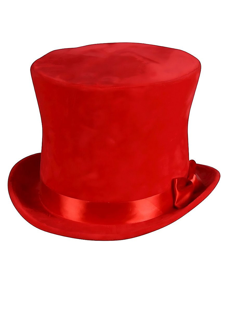 Fluwelen cilinder rood - maskworld.com