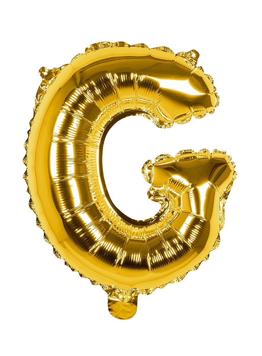 Foil balloon letter G gold 36 cm - maskworld.com
