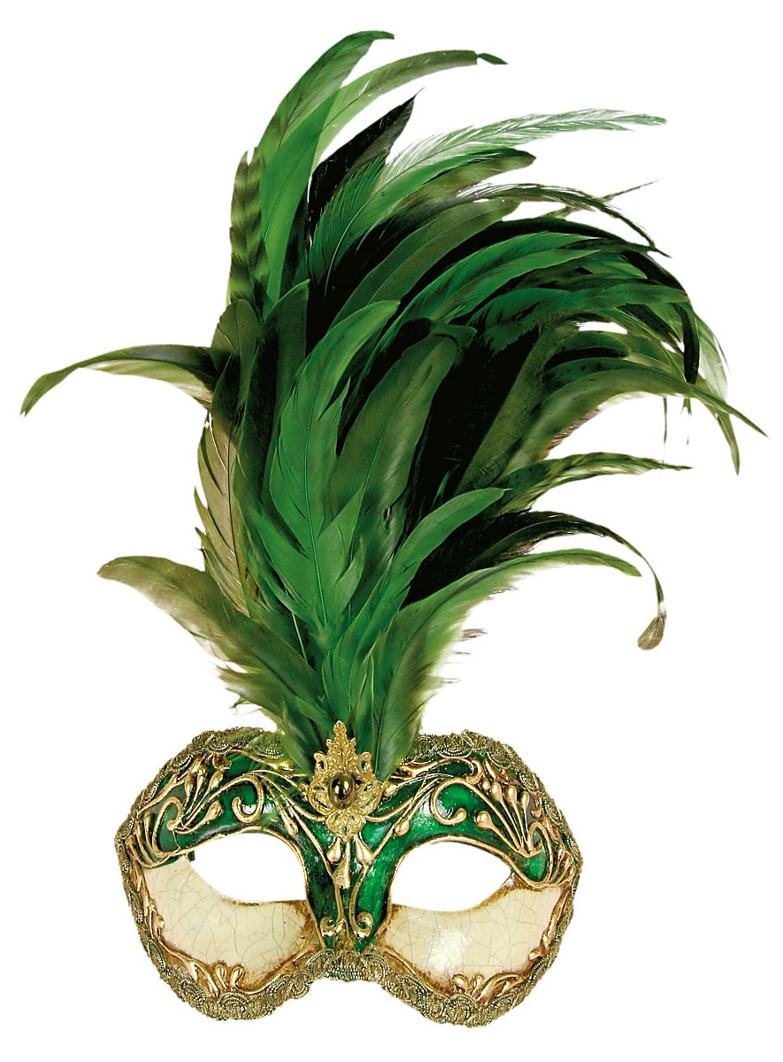 Galetto Colombina Stucco Craquelé Groen Met Groene Veren - Venetiaans ...