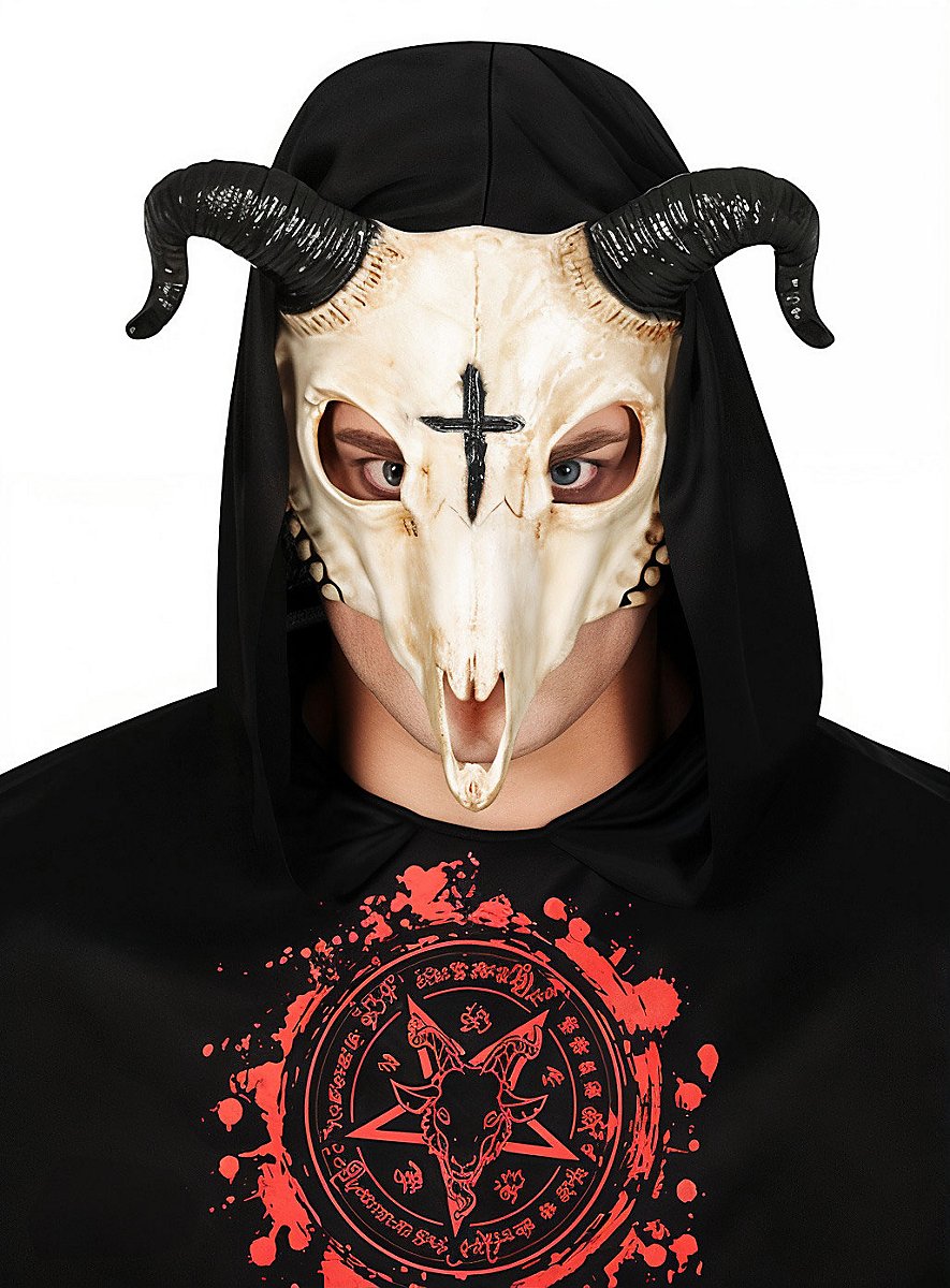 Goat Skull Demon Mask - maskworld.com