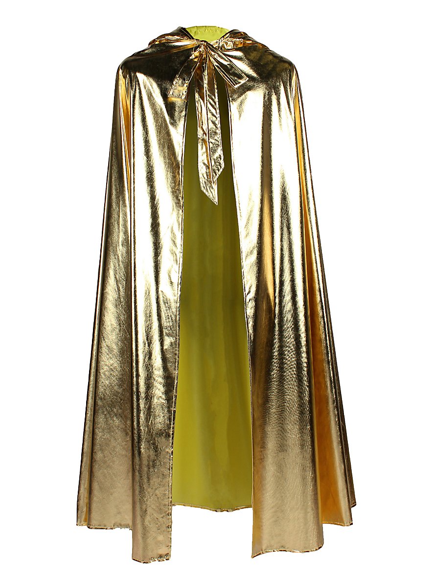 Golden hooded cape - maskworld.com