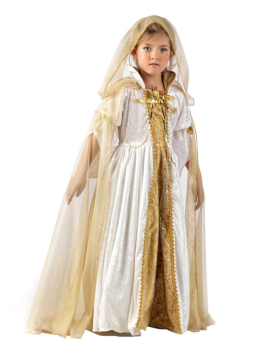 Goldmetallischer Umhang für Kinder - maskworld.com