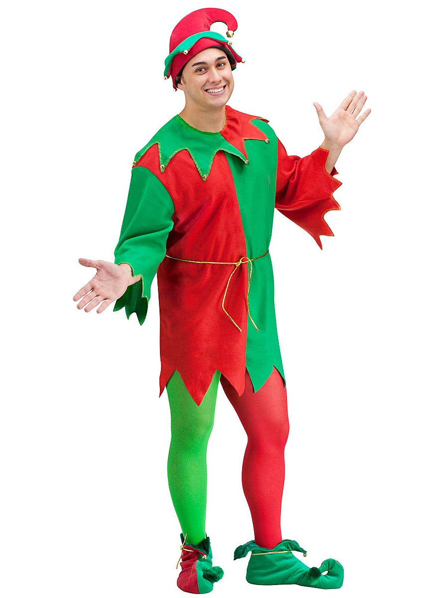 Green and red Christmas elf costume - maskworld.com