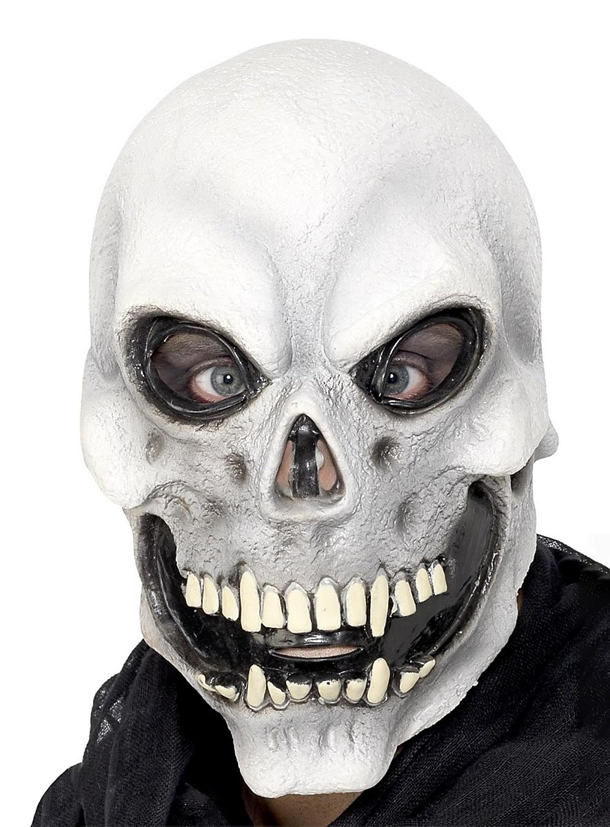 Grijnende schedel masker van latex - maskworld.com