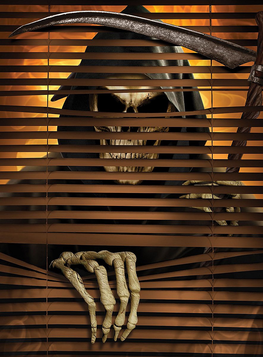 Grim Reaper Halloween Window Decoration - maskworld.com