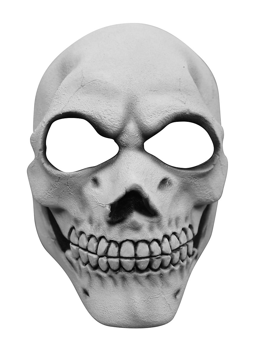 Grinning skull half mask - maskworld.com