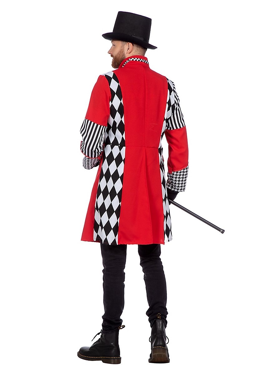 Harlekin Jacke schwarz-weiß-rot - maskworld.com
