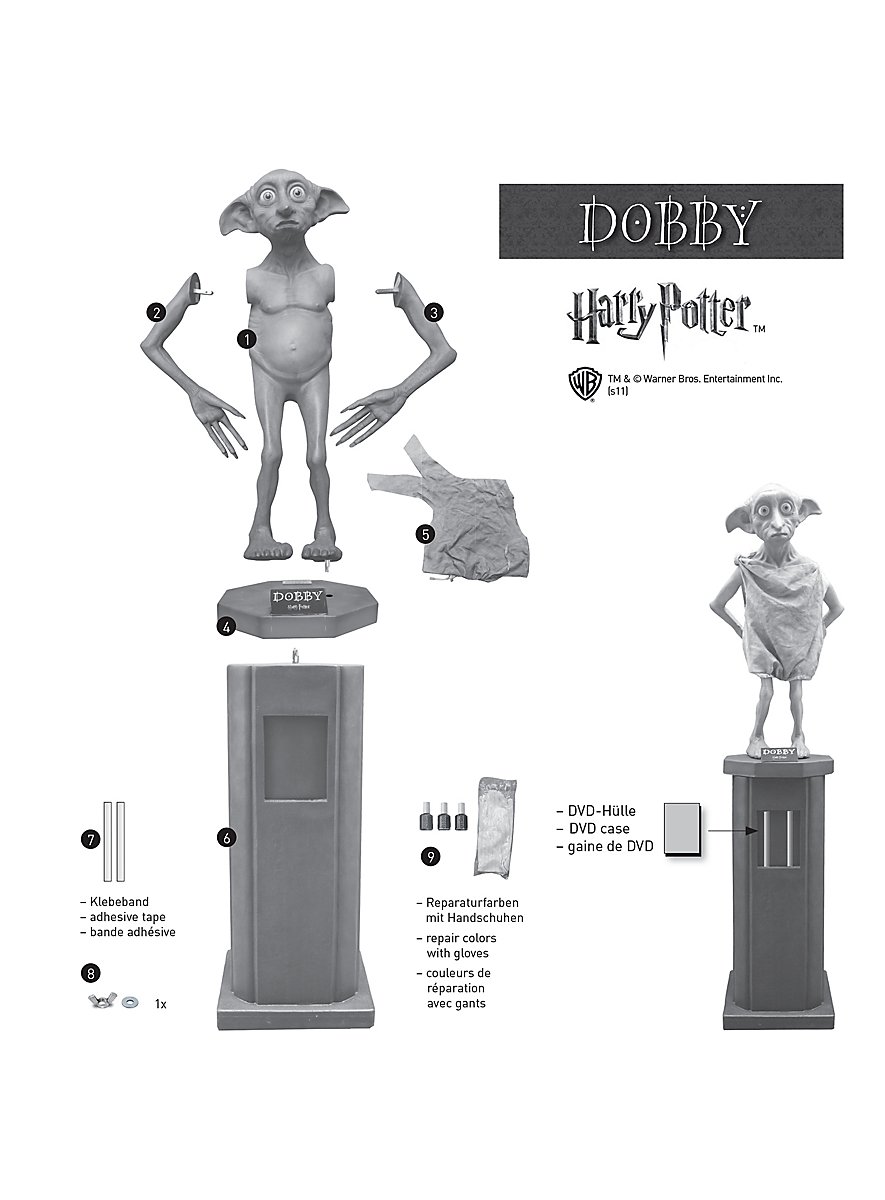 Harry Potter - Dobby on Podest Life-Size Statue - maskworld.com
