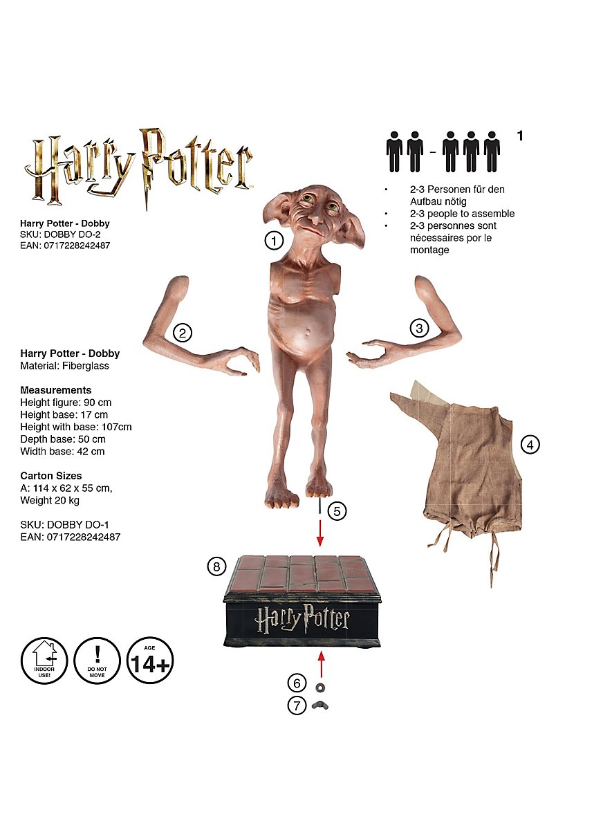 Harry Potter - Hauself Dobby Life-Size Statue - maskworld.com