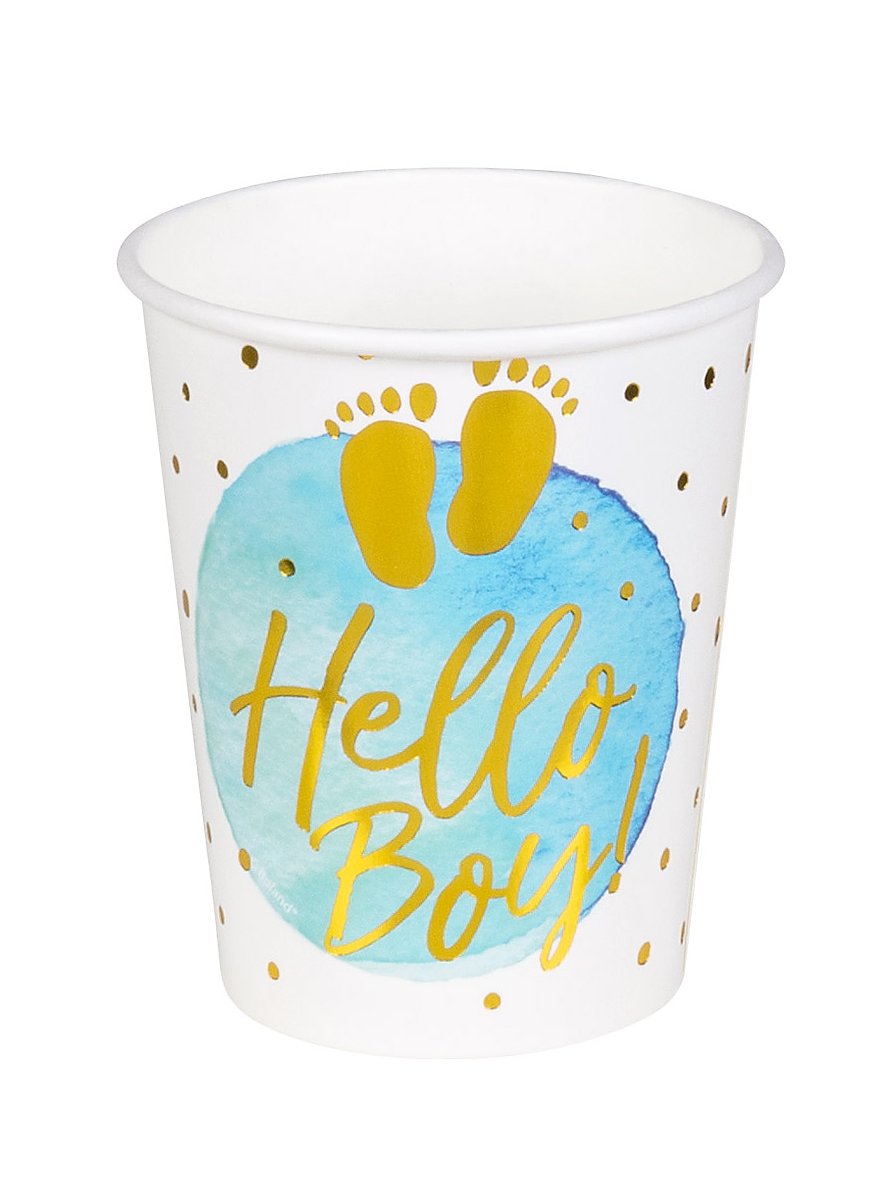 Hello Boy! paper cups 6 pieces - maskworld.com