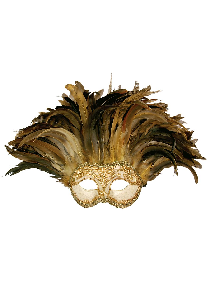 Incas Colombina Stucco Craquelé Oro - Máscara Veneciana - maskworld.com