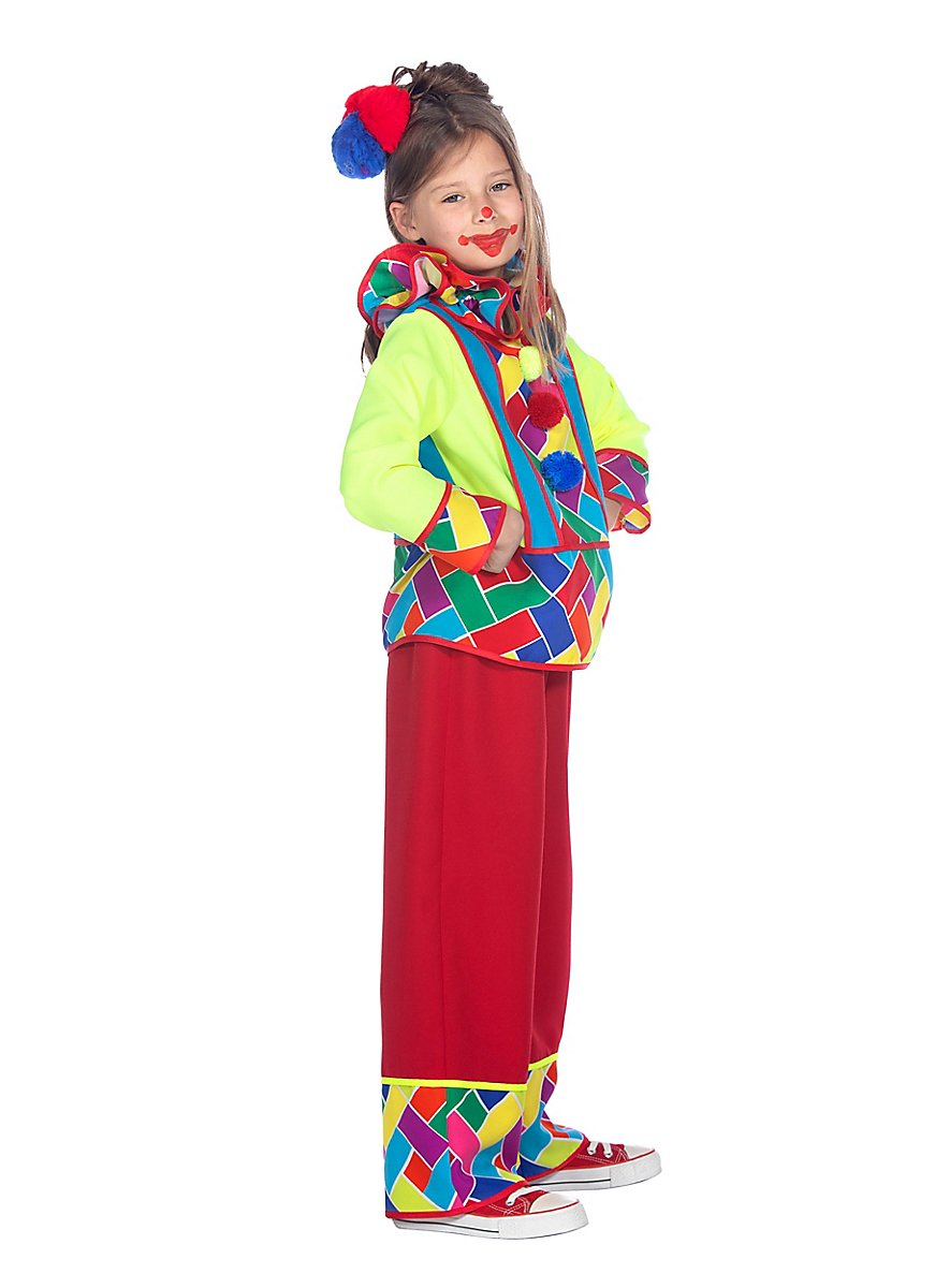 Knallbunter Clown Kostüm für Kinder - maskworld.com
