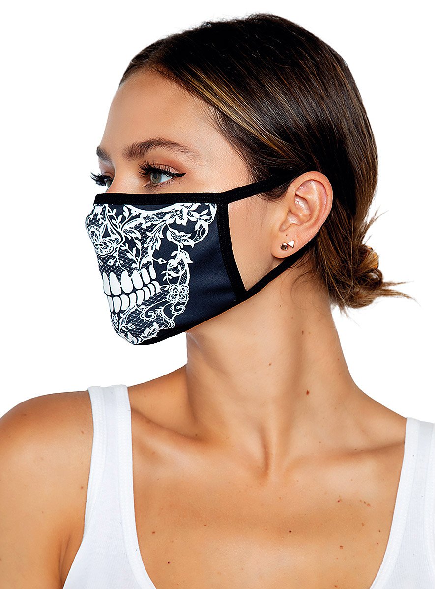 Lace Skull Mask Face Mask - maskworld.com