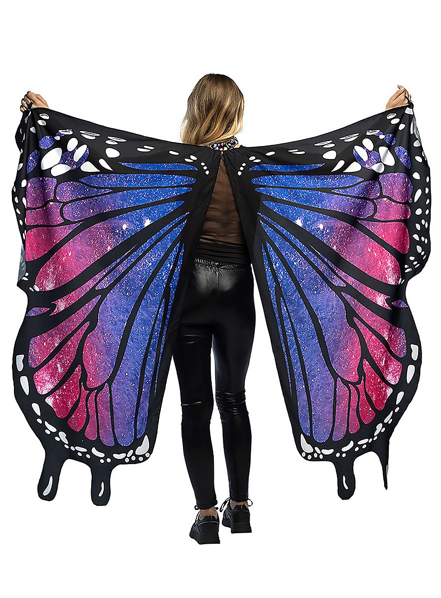Large butterfly wings made of purple fabric - maskworld.com
