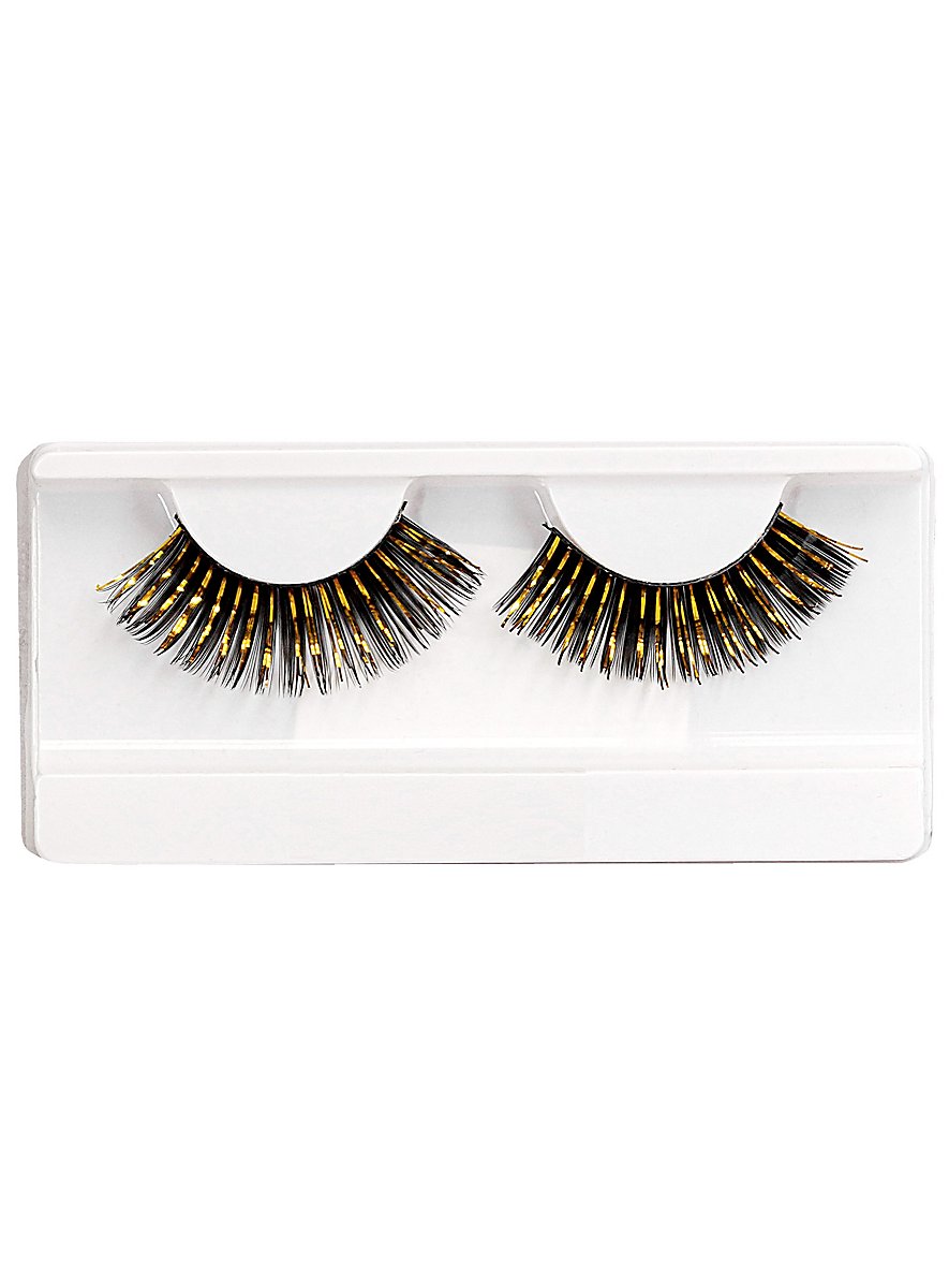 Long Black and Gold Eyelashes - maskworld.com