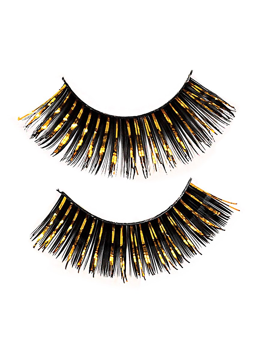 Long Black and Gold Eyelashes - maskworld.com