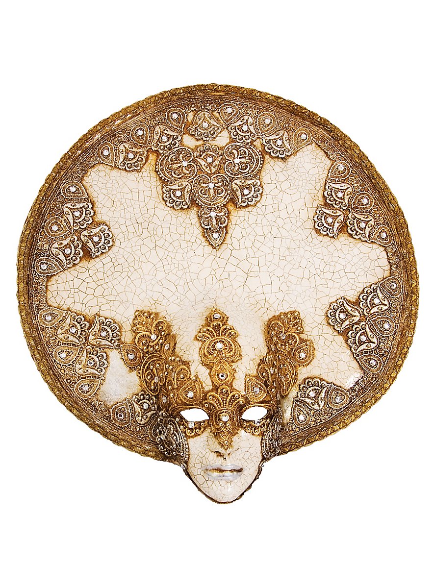 Luna Piena Craquelé Macramé Venetiaans Masker - maskworld.com