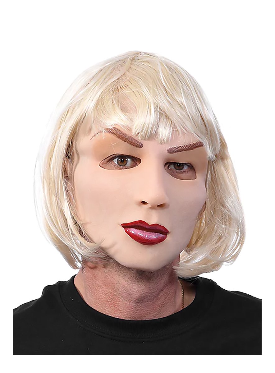 Máscara De Diva Rubia De Látex - maskworld.com
