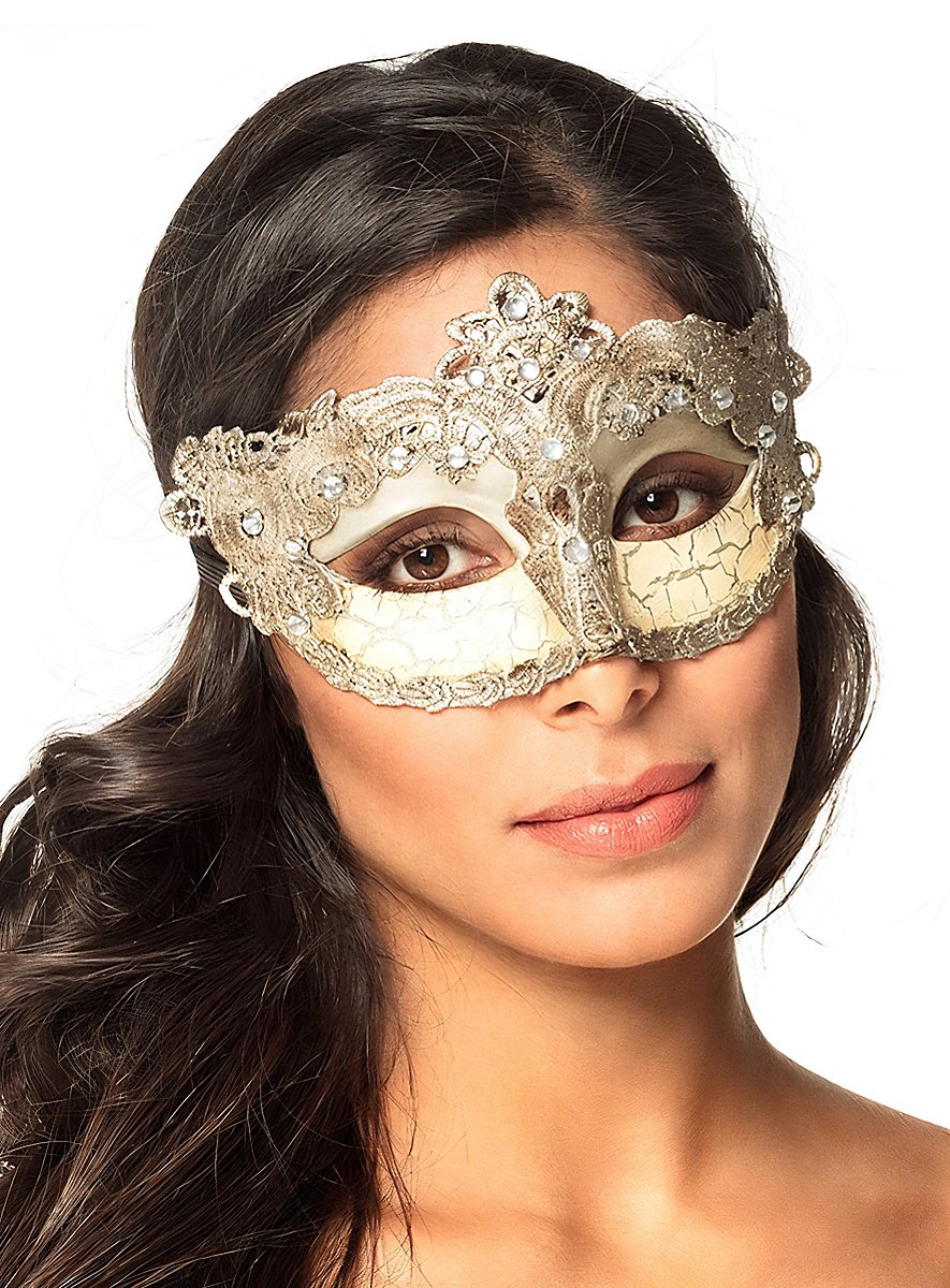 Máscara veneciana de plástico antigua - maskworld.com