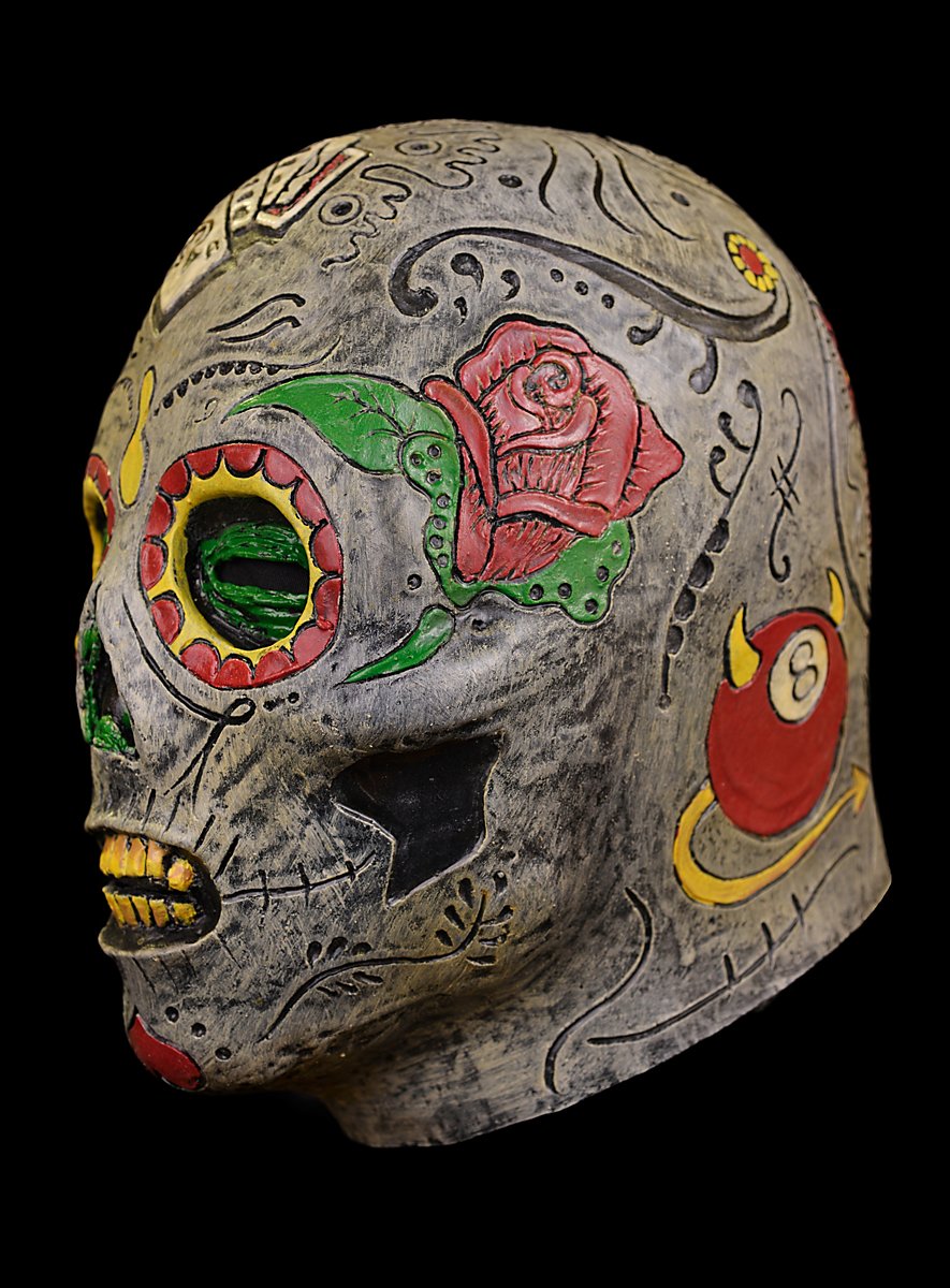 Maschera da zombie in lattice Dia de los Muertos - maskworld.com