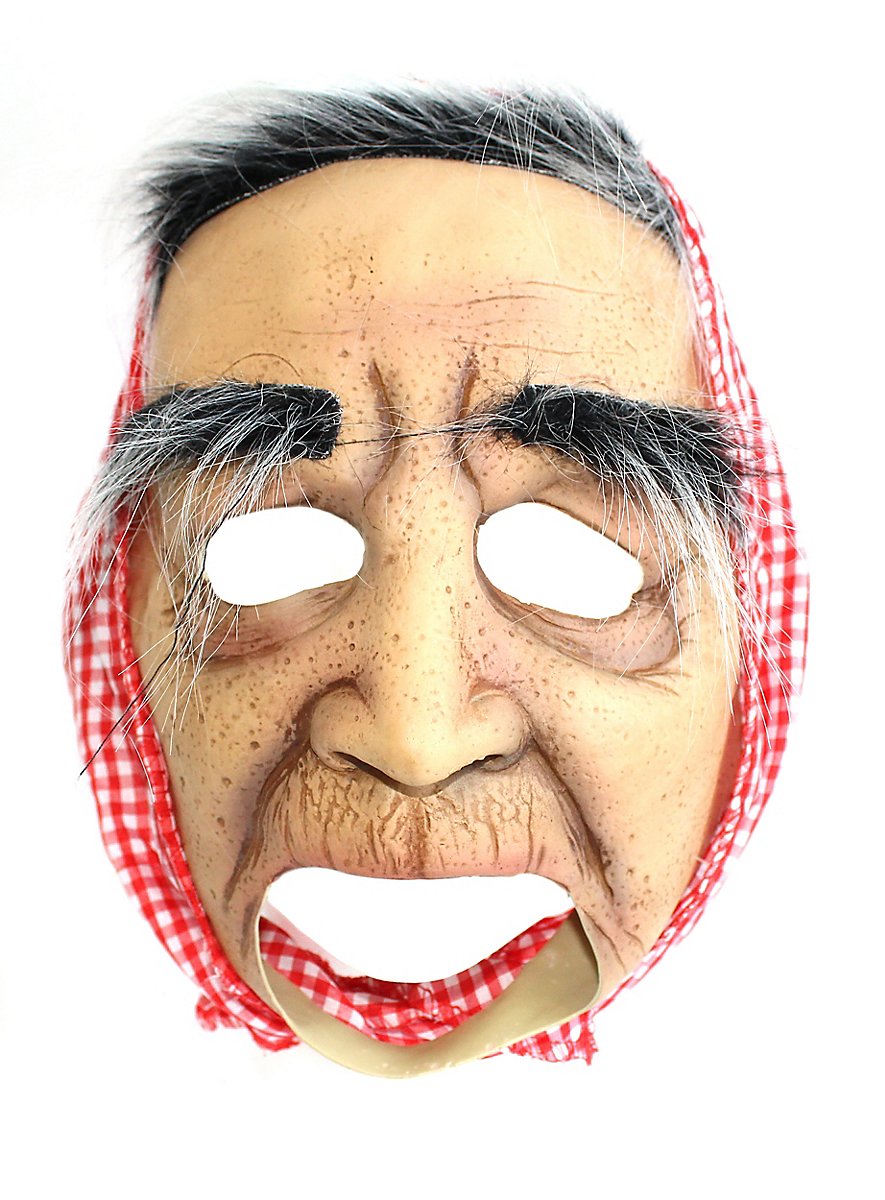 Maschera senza mento Old Granny - maskworld.com