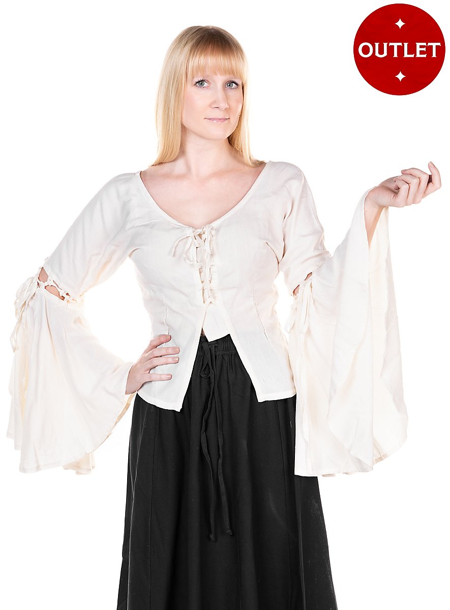 Medieval blouse with trumpet sleeves - Carmen - maskworld.com