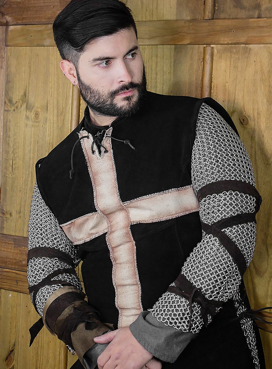 Medieval tabard Crusader - Hermann, black - maskworld.com